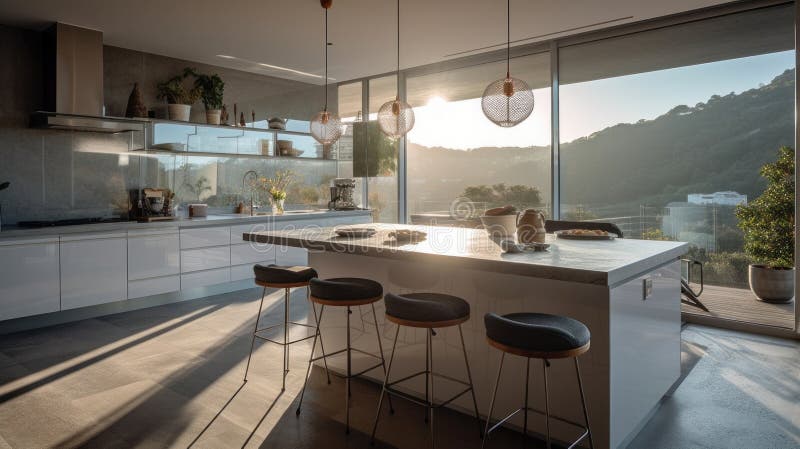 Deluxe Colors Kitchen stock illustration. Illustration of house - 275429246