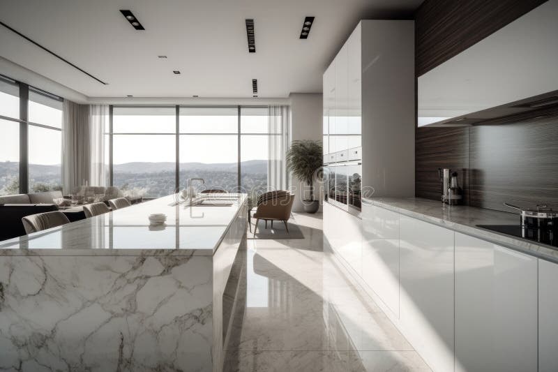 Deluxe Colors Kitchen stock illustration. Illustration of modern ...