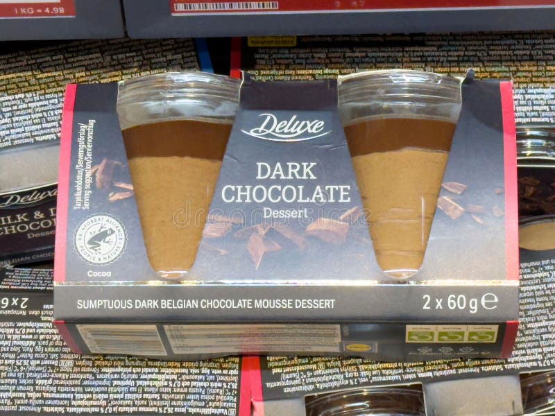 Deluxe Dark Chocolate Dessert in Elegant Packaging with Two Servings ...