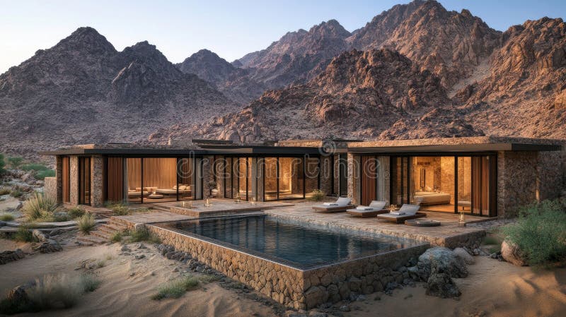 A Deluxe Desert Getaway with an Infinity Pool and Impressive Mountain ...