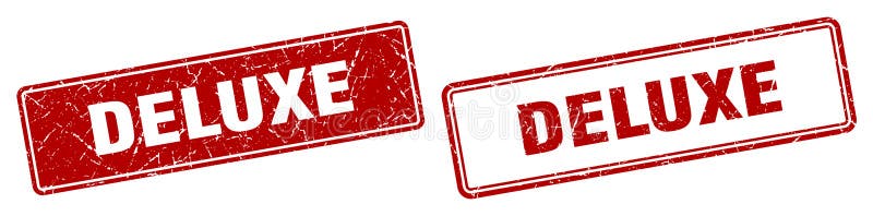 Deluxe Stamp Set. Deluxe Square Grunge Sign Stock Vector - Illustration ...