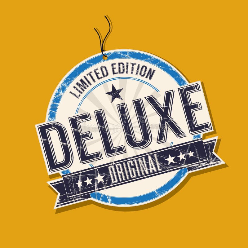 Deluxe tag stock vector. Illustration of seal, deluxe - 90693612