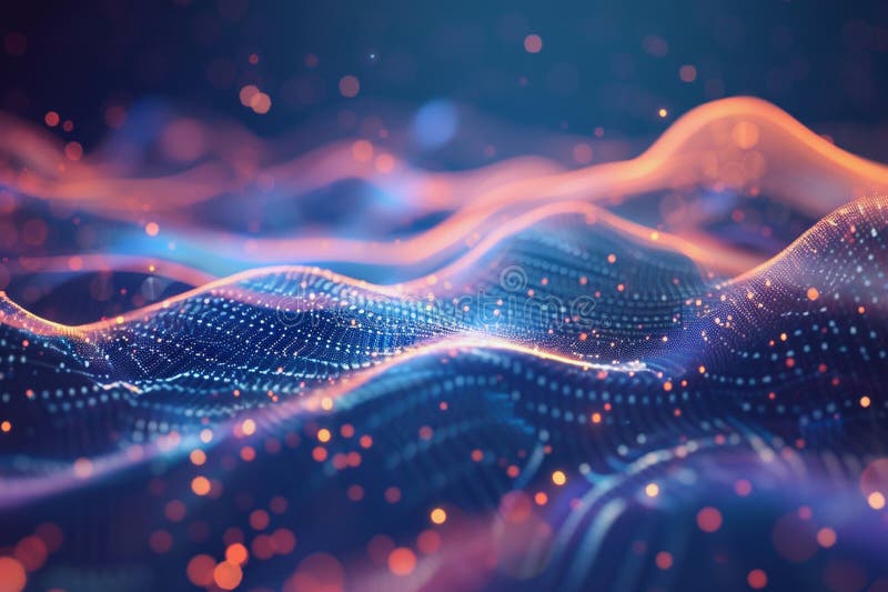 Delve into the Abstract Background, Where Internet Waves and Signal ...