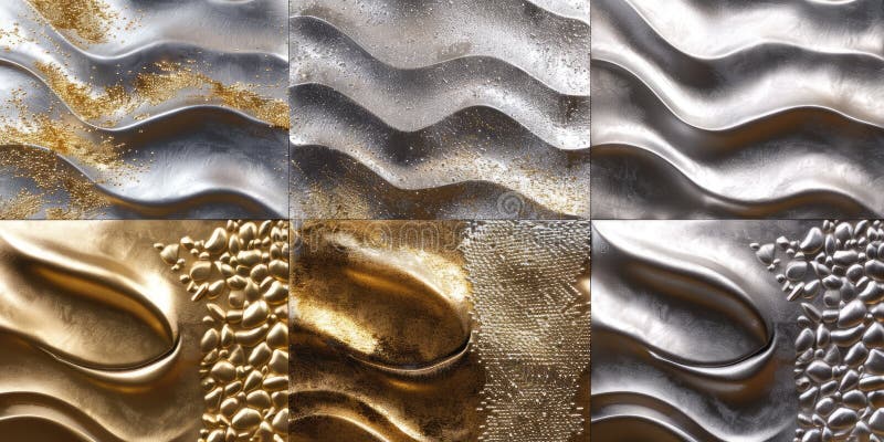 Delve into Captivating Metallic and Textured Wave Designs with a Touch ...