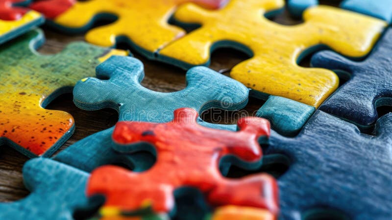Delve into the Intricate Details of Jigsaw Puzzle Pieces in a ...