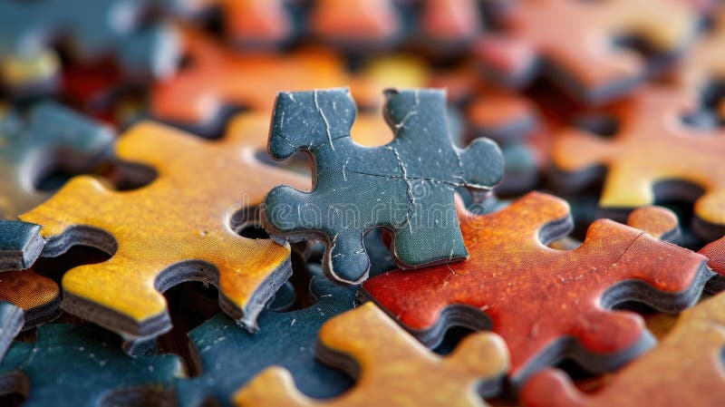 Delve into the Intricate Details of Jigsaw Puzzle Pieces in a ...