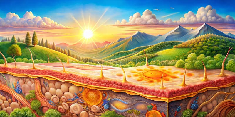 Understanding Skin Structure a Detailed Diagram of Epidermis Dermis and ...