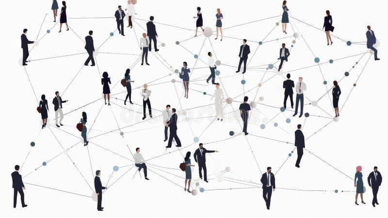 Connectivity: the Interconnected Web of Humanity Stock Image - Image of ...
