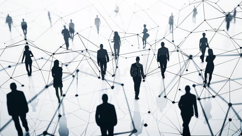 Connectivity: the Interconnected Web of Humanity Stock Illustration ...