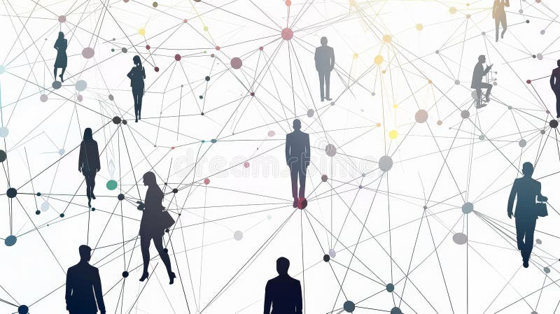 Connectivity: the Interconnected Web of Humanity Stock Illustration ...