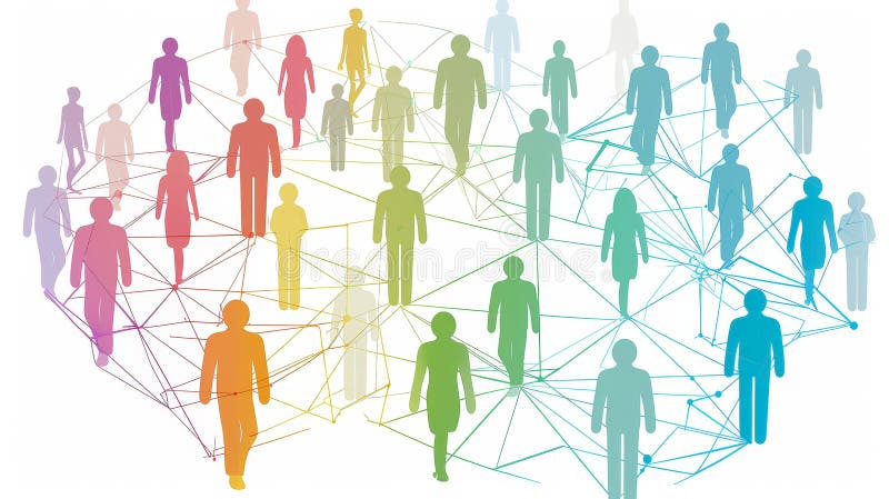 Connectivity: the Interconnected Web of Humanity Stock Photo - Image of ...