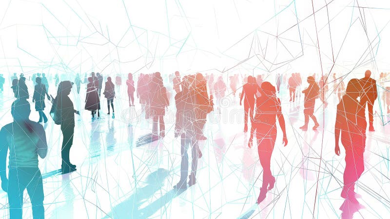 Connectivity: the Interconnected Web of Humanity Stock Image - Image of ...