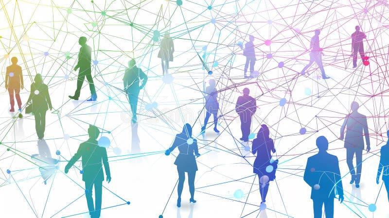 Connectivity: the Interconnected Web of Humanity Stock Image - Image of ...