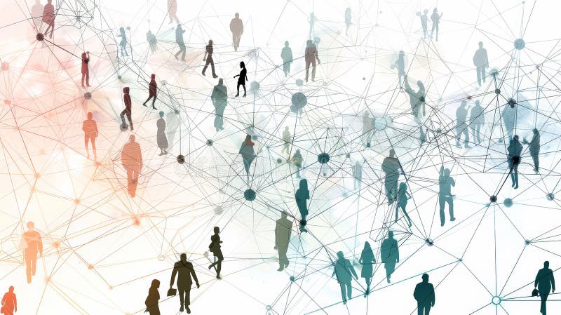 Connectivity: the Interconnected Web of Humanity Stock Illustration ...