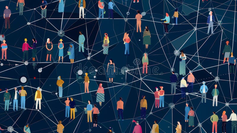 Connectivity: the Interconnected Web of Humanity Stock Photo - Image of ...