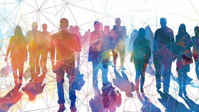 Connectivity: the Interconnected Web of Humanity Stock Photo - Image of ...