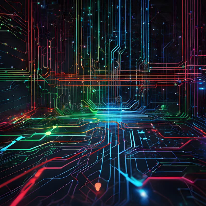 Futuristic Neural Circuitry - Dynamic AI Visualization Stock ...
