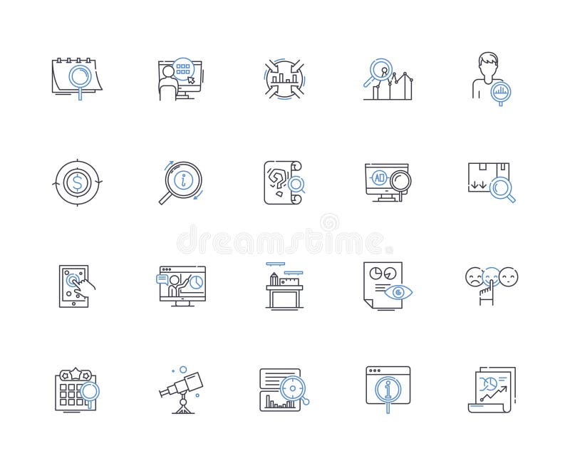 Delve into Line Icons Collection. Explore, Investigate, Analyze ...