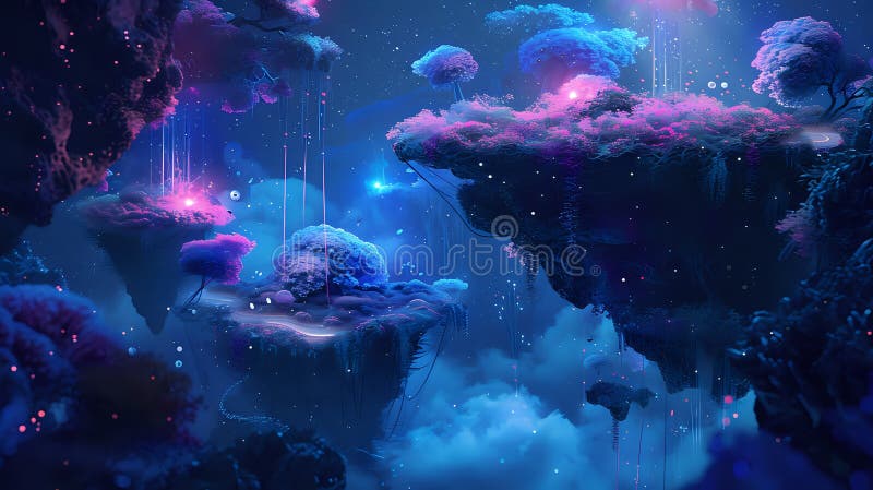 Ethereal Island Constellation./n Stock Illustration - Illustration of ...