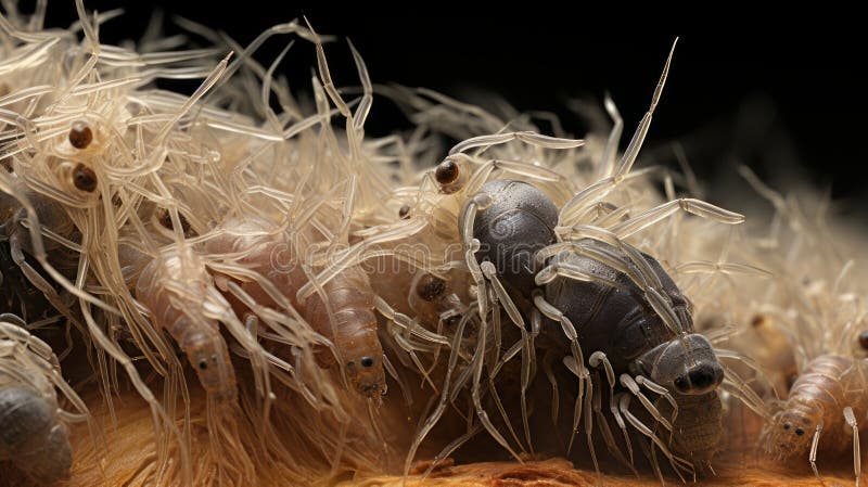Microscopic Marvel: Intricate Macroshot Reveals the World of Lice Stock ...