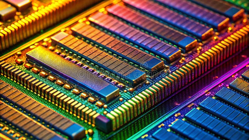 Intricate Details of DDR RAM Chip Modules a Closeup Exploration of ...