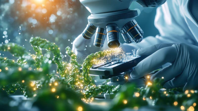 Delve into the Microscopic World with a Scientist Examining Water ...