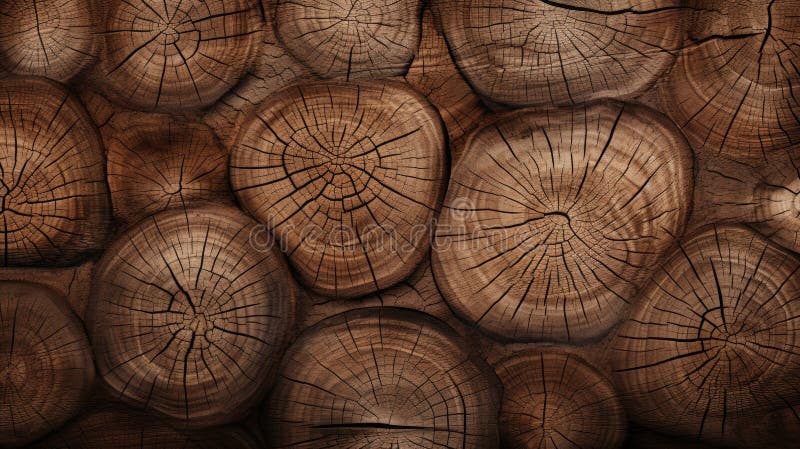 Delve into the Organic Warmth of a Wooden Cut Texture. Ai Generated ...
