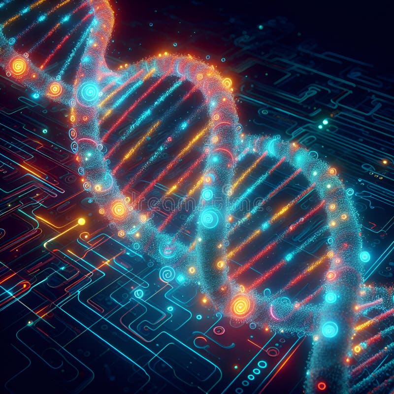 DNA Technology: Unlocking Nature S Secrets. Stock Illustration ...