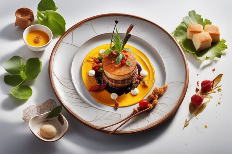 The Art of Food Presentation Stock Illustration - Illustration of ...