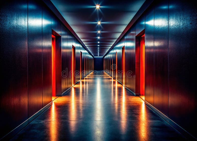 Delving into the Depths of a Surreal Black Hallway an Architectural ...