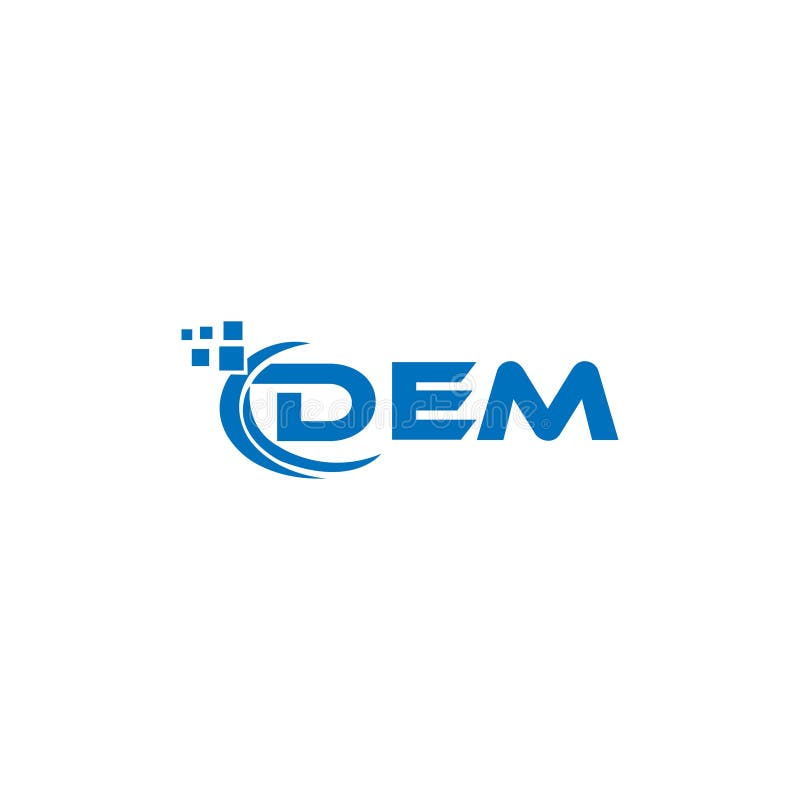 DEM Letter Logo Design on White Background. DEM Creative Initials ...