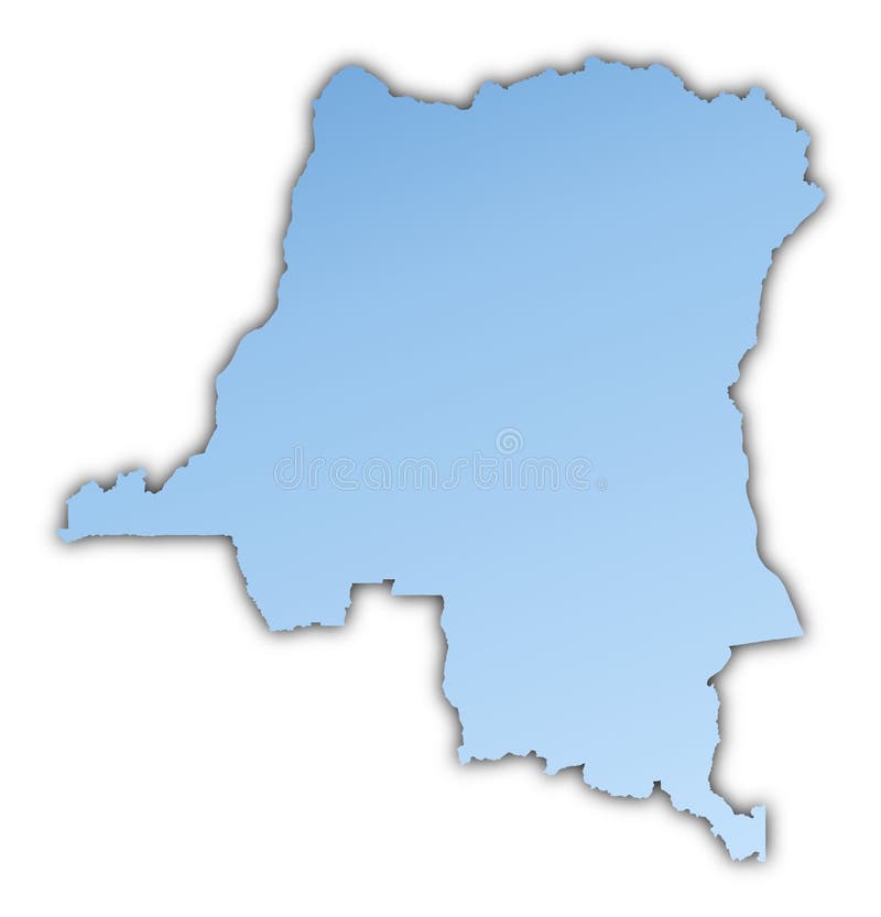 Dem. Rep. of the Congo map stock illustration. Illustration of atlas ...