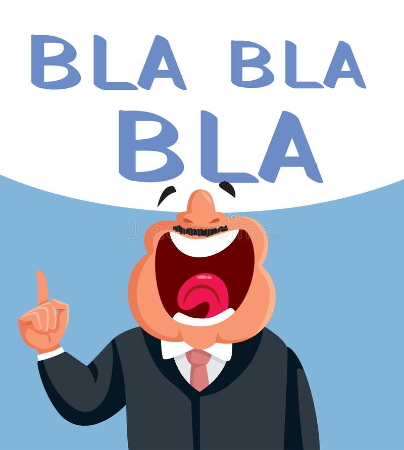 Demagogue Politician with Empty Speech Vector Funny Illustration Stock ...