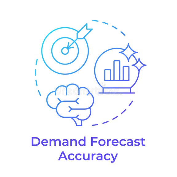 Demand Forecast Accuracy Blue Gradient Concept Icon Stock Illustration ...