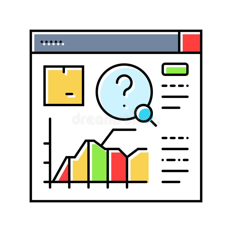 Demand Forecasting Logistic Manager Color Icon Vector Illustration ...