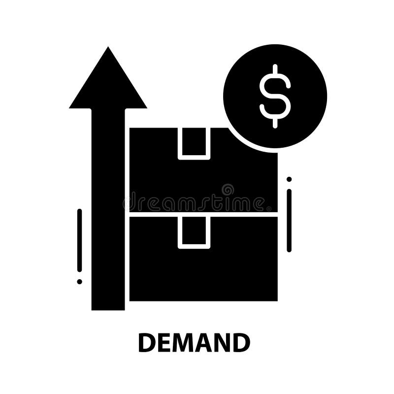 Demand Icon, Black Vector Sign with Editable Strokes, Concept ...