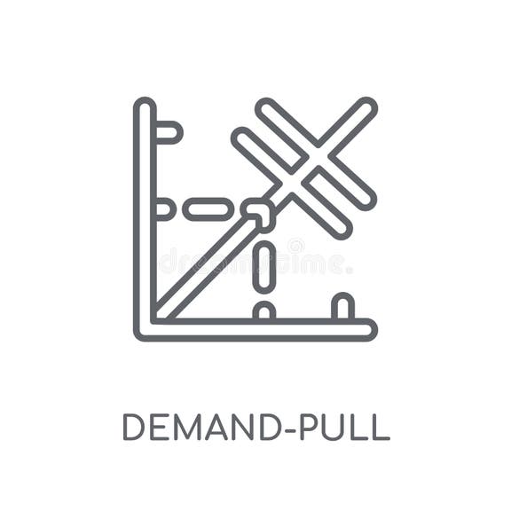 Demand-pull Inflation Linear Icon. Modern Outline Demand-pull in Stock ...