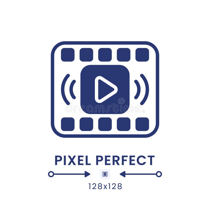 On-demand Streaming Linear Desktop Icon Stock Vector - Illustration of ...