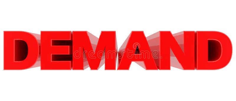 On Demand Word on Black Keyboard Stock Illustration - Illustration of ...