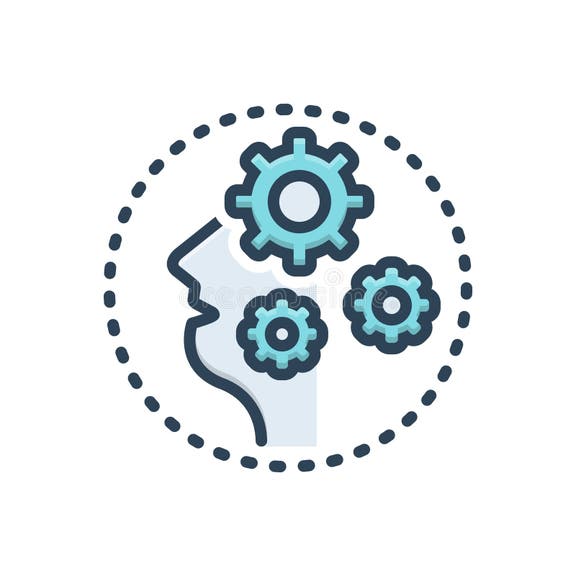 Color Illustration Icon for Dementia, Craziness and Abalienation Stock ...