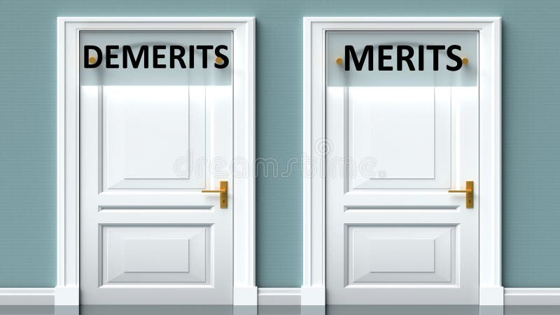 Demerits or Merits As a Choice in Life - Pictured As Words Demerits ... Demerits or Merits As a Choice in Life - Pictured As Words Demerits ...