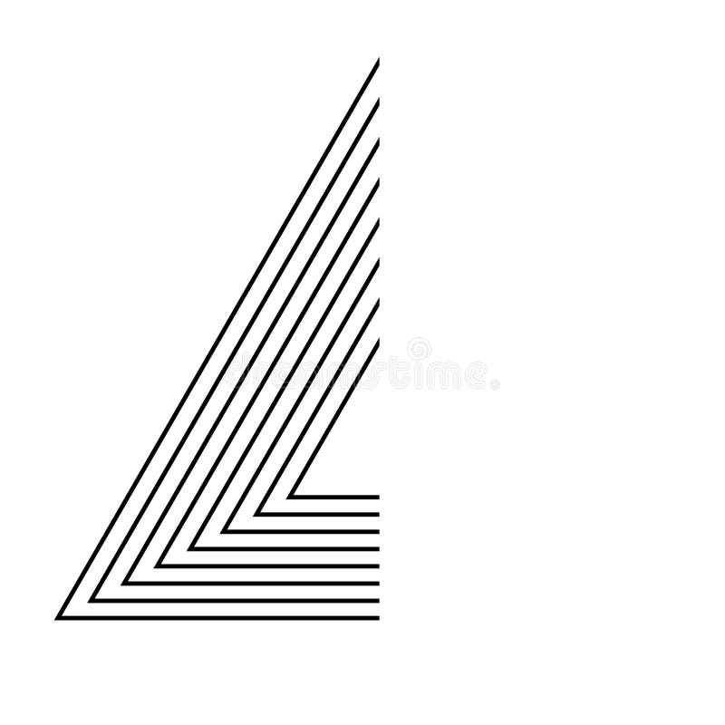 Demi-triangle Noir Quelques Triangles Illustration Vectorielle. Un Par ...