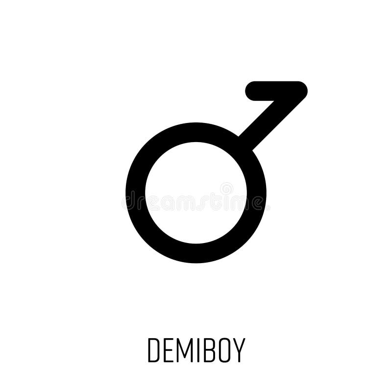 Demiboy Sign Black Vector Icon Stock Vector - Illustration of vector ...