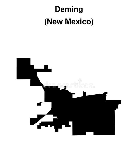 Deming outline map stock vector. Illustration of area - 357487908