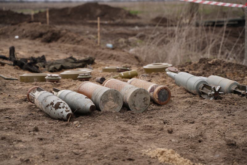 Demining by Troops of the Territory. Many Mines, Shells, Artillery ...