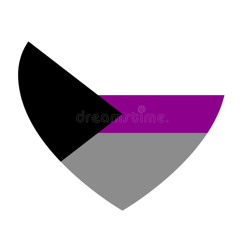 Demisexual Pride Flag Isolated On White Background Vector Illustration