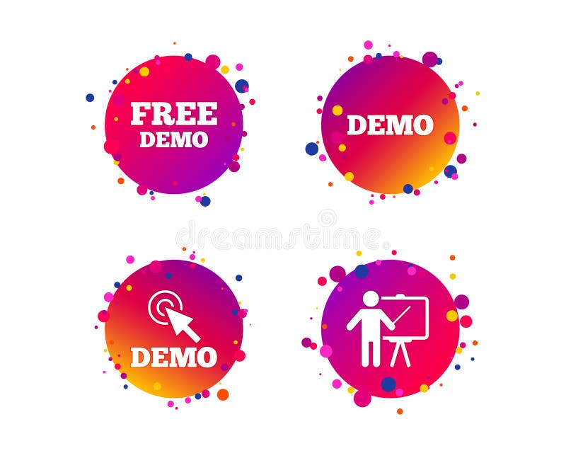 Demo with Cursor Icon. Presentation Billboard. Vector Stock Vector ...