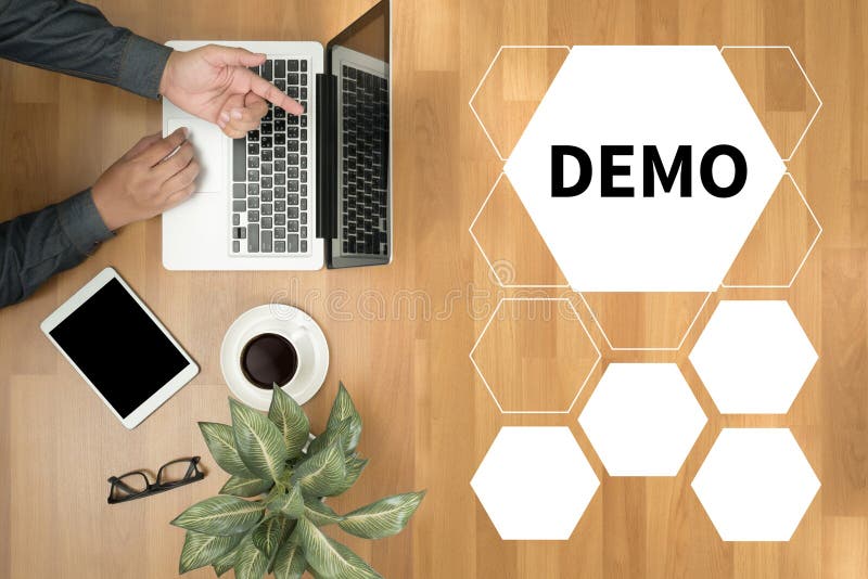DEMO Demo Preview Ideal Trial Ideal and Demo Preview Stock Image ...