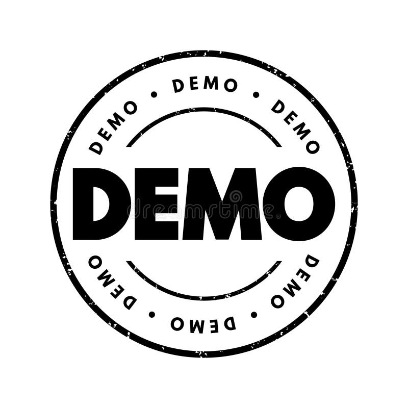 Demo - Demonstration of a Product or Technique, Text Concept Stamp ...
