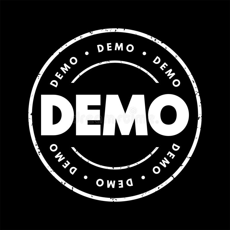 Demo - Demonstration of a Product or Technique, Text Concept Stamp ...